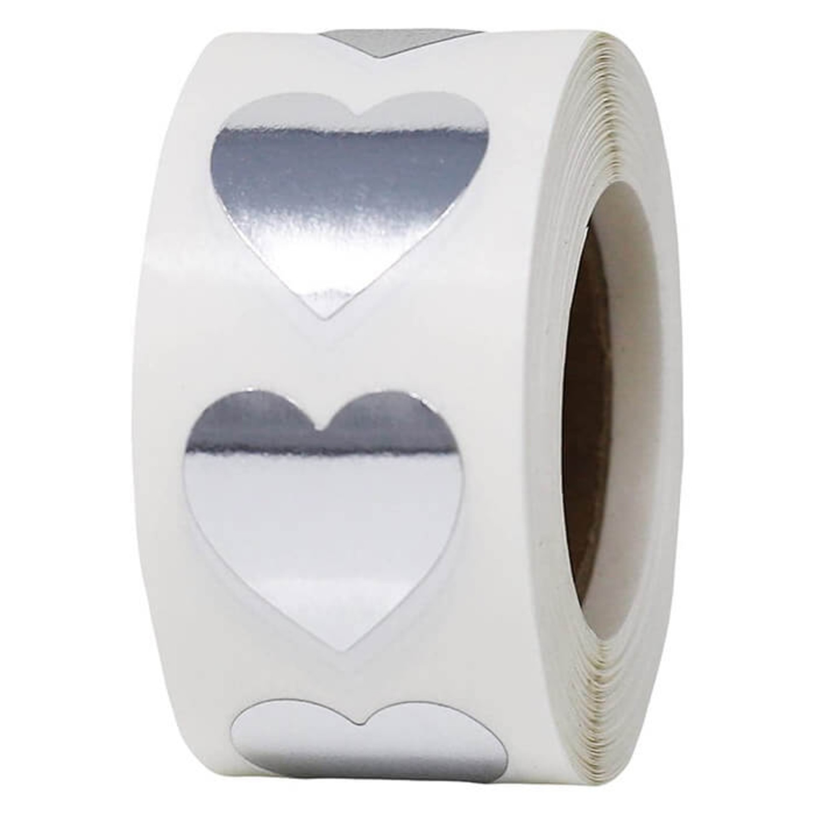 Sticker Label - Silver Heart 1" - 1 Piece | McCall's
