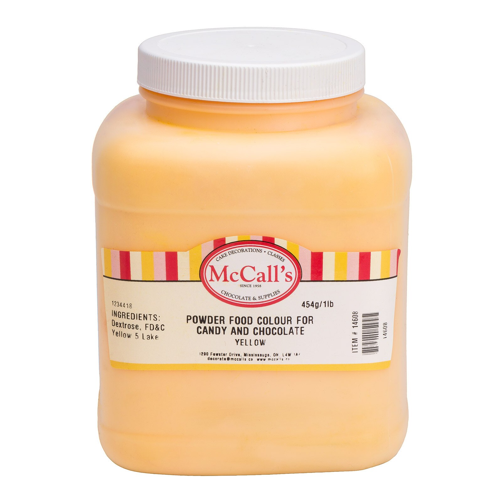 Powder Food Color For Candy & Chocolate - Yellow 454g | McCall's
