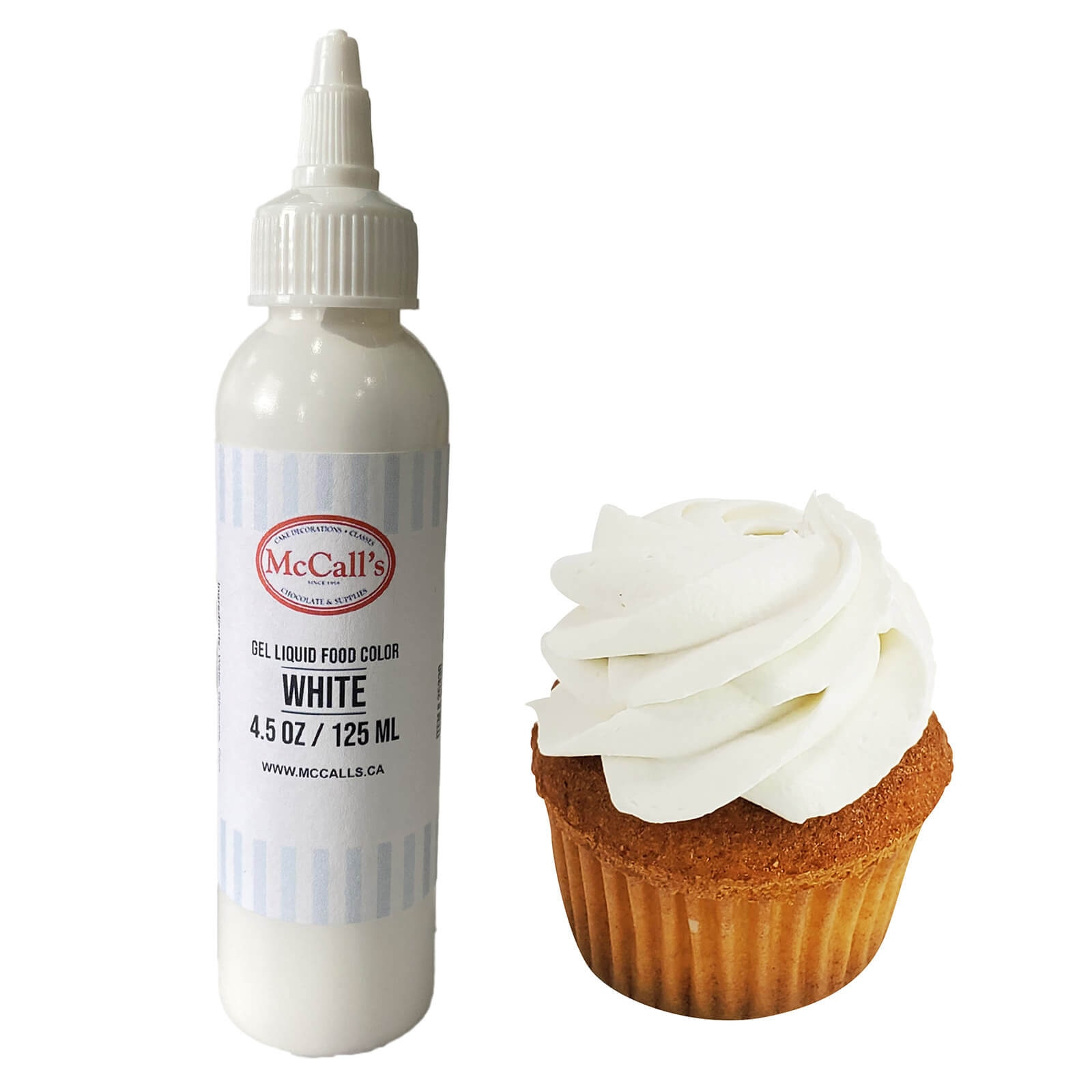 White Liquid Gel Food Color 125ml | McCall's