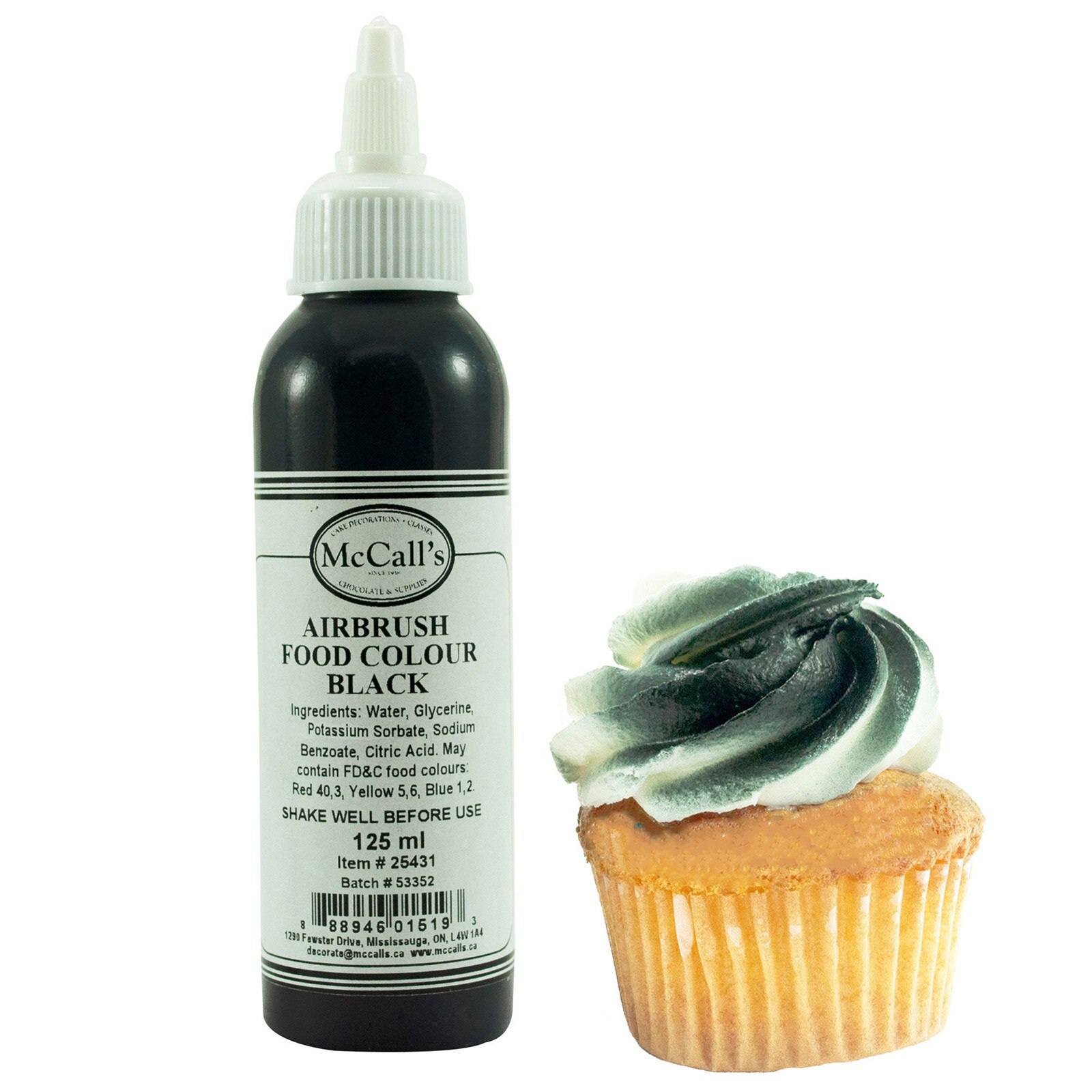 Airbrush Food Color Black - 125 ml (4 oz) | McCall's