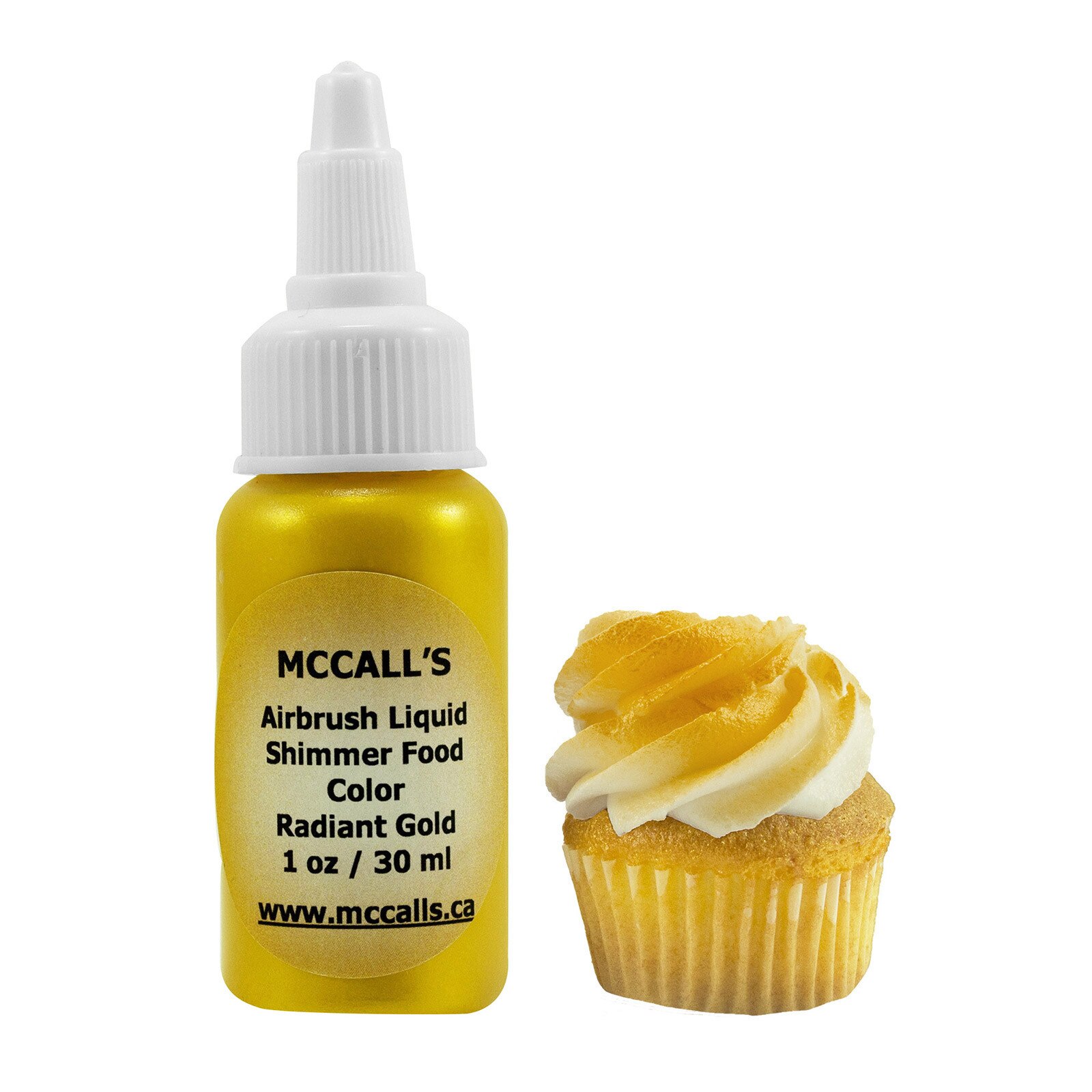Airbrush Food Color Radiant Gold Shimmer - 30 ml (1 oz) | McCall's