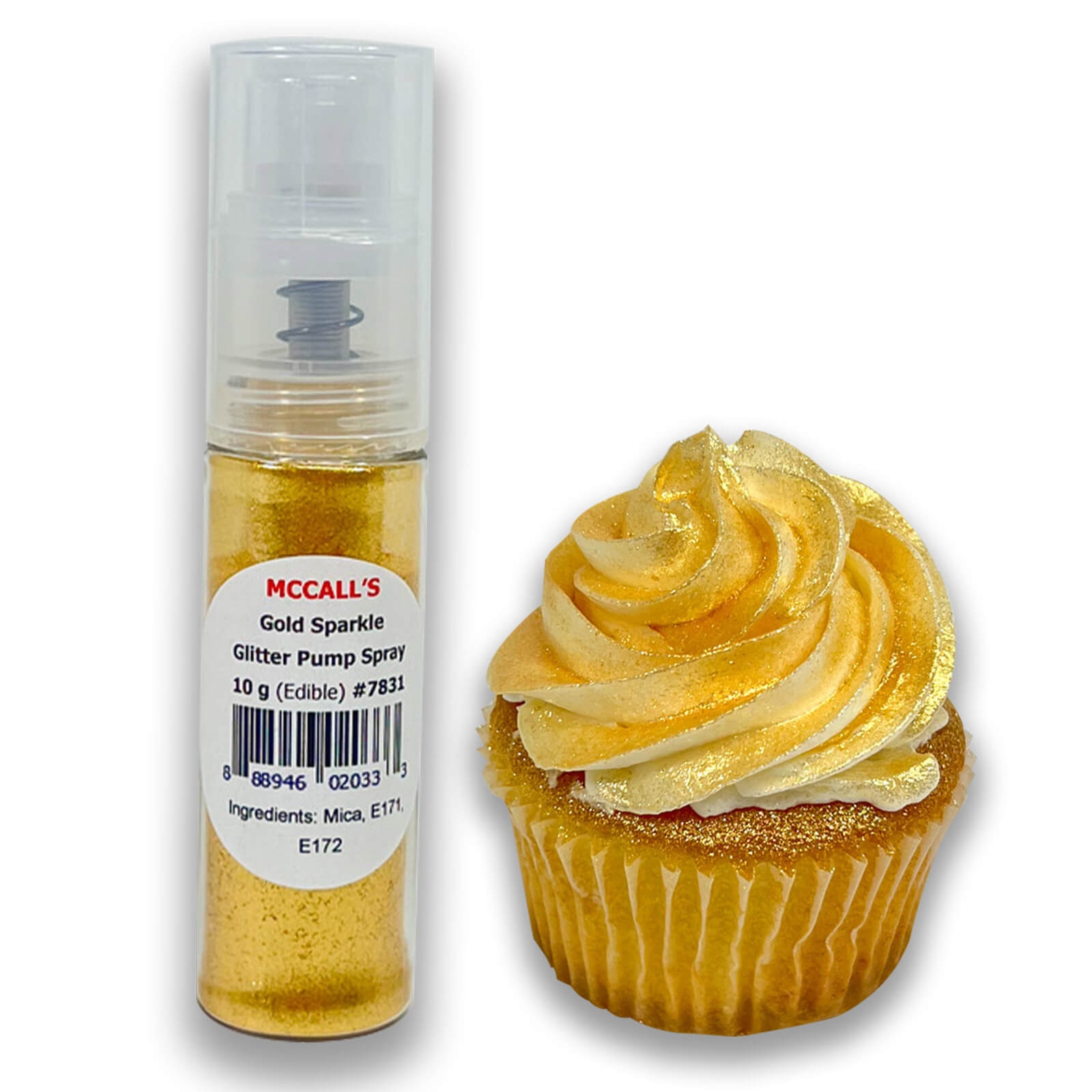 Glitter Pump Spray Gold Sparkle 10 g | McCall's
