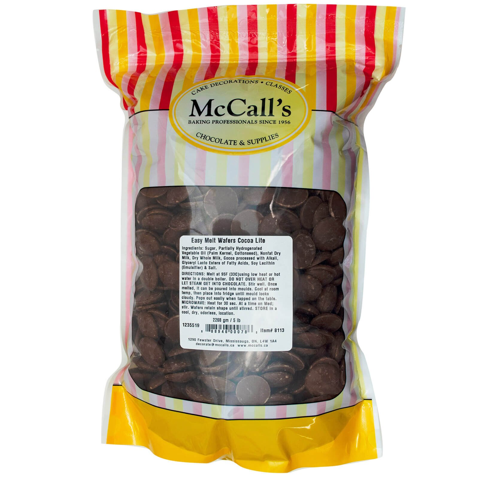Easy Melt Cocoa Lite Wafers 4.5 lb |McCall's