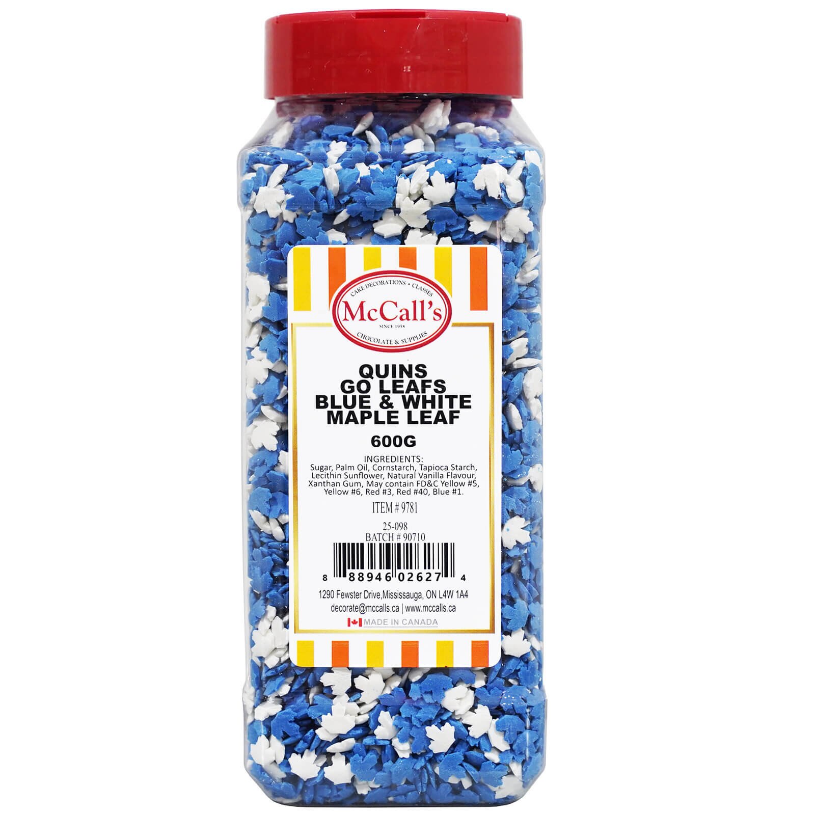 Quins Go Leafs Go Blue & White Maple Leafs 600 g | McCall's
