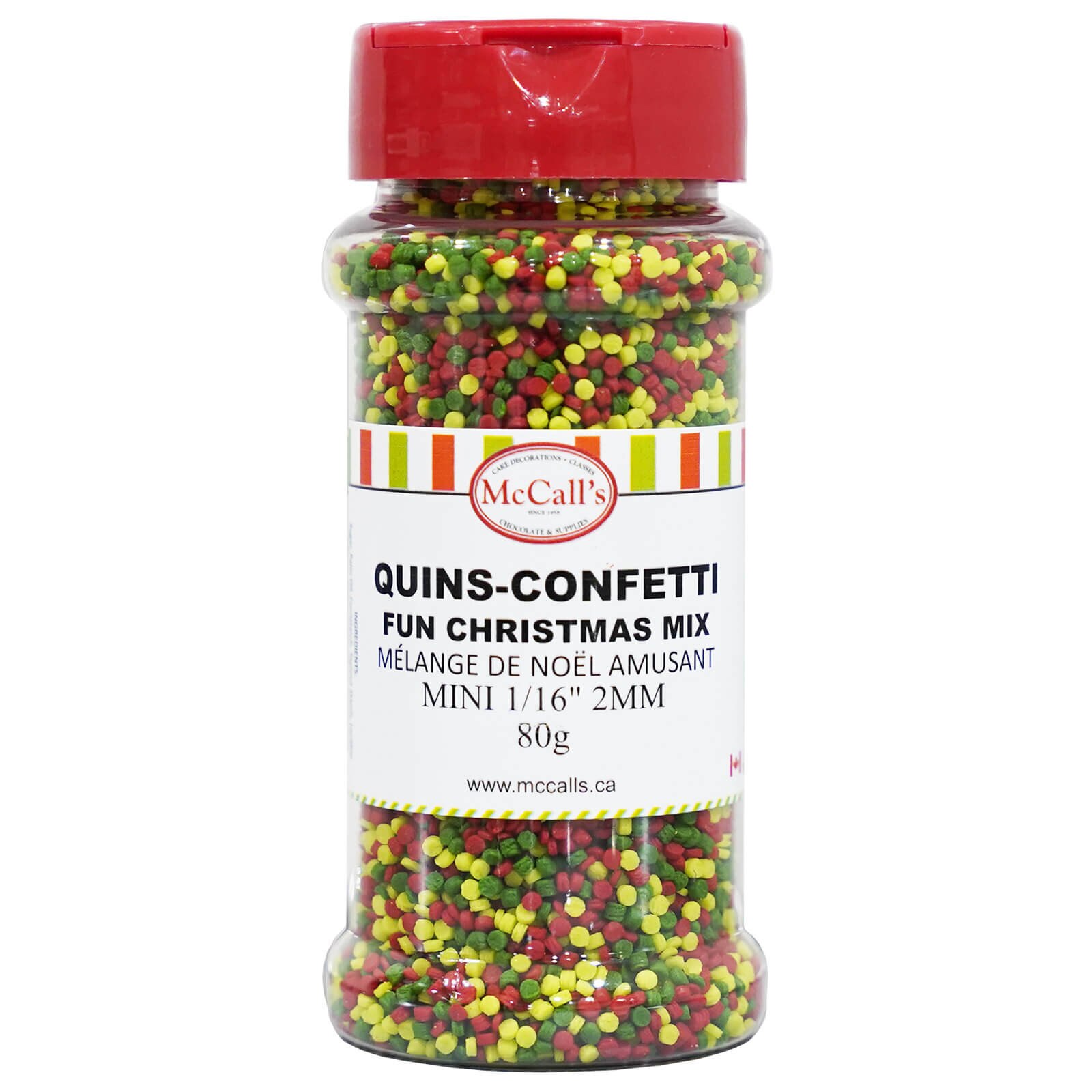 Quins Confetti Jolly Christmas Mix Mini 1/16" 2 mm 80 g | McCall's
